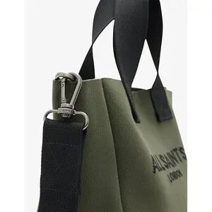 ALLSAINTS Izzy Mini Logo-jacquard Woven Tote - Olive Green