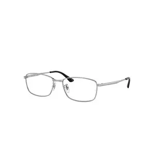 Ray-ban Rectangular Full Rim Eyeglasses - Silver