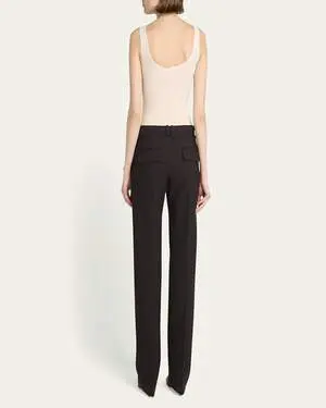 THE ROW Mandie Scoop-neck Sleeveless Bodysuit - Ivory