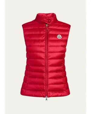 Moncler Igens Lightweight Down Puffer Vest - Medium Red