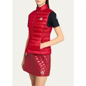Moncler Igens Lightweight Down Puffer Vest - Medium Red