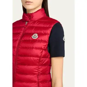 Moncler Igens Lightweight Down Puffer Vest - Medium Red