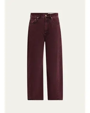 Rag & Bone Charlie High-Rise Barrel Jeans Brown