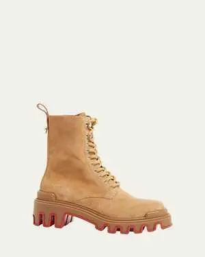 Christian Louboutin Trott Dune Combat Boots - Beige  display picture 3