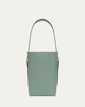 VALEXTRA Secchiello Small Leather Bucket Bag - Eucalipto