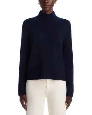Bloomingdale'S C Exclusive Cashmere Rollneck Top - Navy