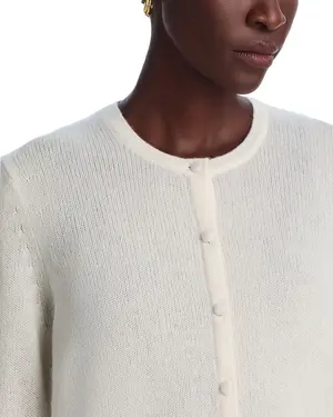 Bloomingdale'S C Crewneck Cardigan Sweater - Ivory