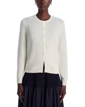 Bloomingdale'S C Crewneck Cardigan Sweater - Ivory