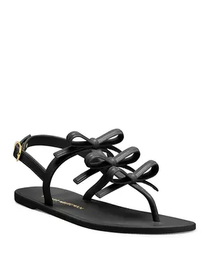 Women's Black Bow Sandals