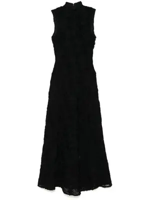 ROTATE BY BIRGER CHRISTENSEN Flower-mesh Maxi Dress - Black
