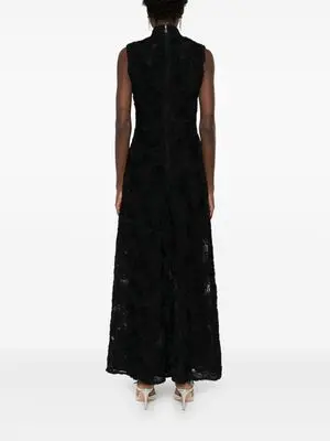 ROTATE BY BIRGER CHRISTENSEN Flower-mesh Maxi Dress - Black