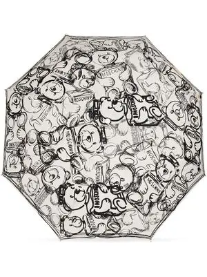 Moschino Teddy Bear-print Umbrella - White