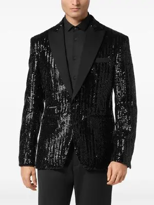 Philipp Plein Embroidered Lurex Blazer