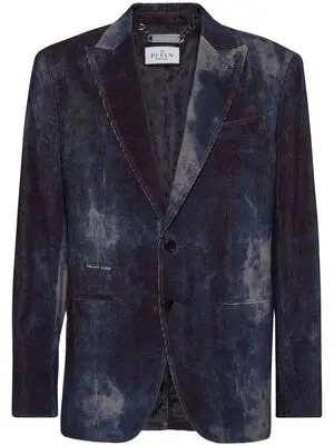 Philipp Plein Bleached-effect Velvet Blazer