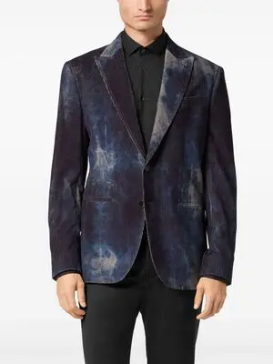 Philipp Plein Bleached-effect Velvet Blazer