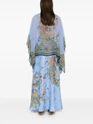 Etro Printed Silk Cape