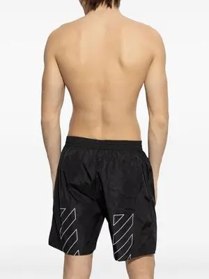 Off-White Logo-print Swim Shorts