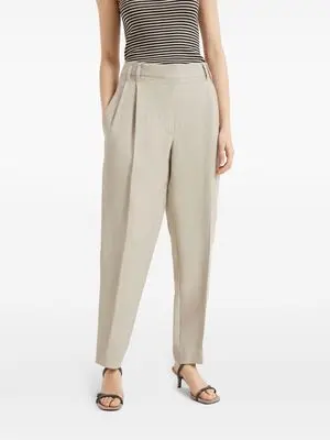 Brunello Cucinelli Twill Slouchy Trousers - Neutrals