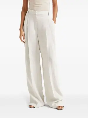 Brunello Cucinelli Wide Leg Trousers - Neutrals