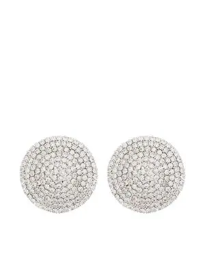 SELF-PORTRAIT Crystal-embellished Drop Earrings - Silver