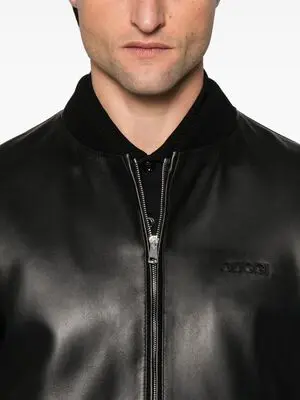 Gucci Leather Bomber Jacket