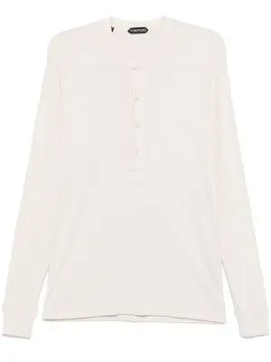 TOM FORD Ribbed Henley Top