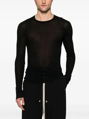 Rick Owens Ribbed T-shirt - Black