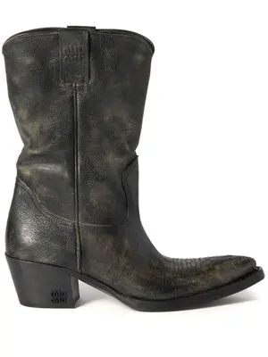 Women's Metallic Leather Boots