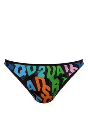 Dsquared2 Logo-print Bikini Bottom - Black