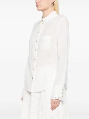 Zimmermann Embroidered Ramie Shirt
