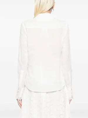 Zimmermann Embroidered Ramie Shirt