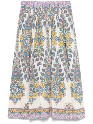 Etro Paisley Print Midi Skirt