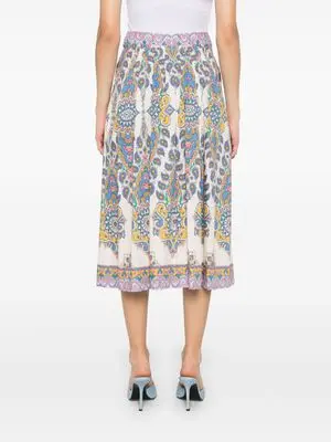 Etro Paisley Print Midi Skirt