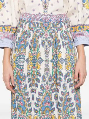 Etro Paisley Print Midi Skirt