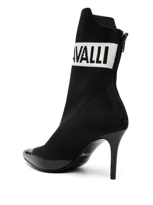 Just Cavalli Intarsia-logo Ankle Boots