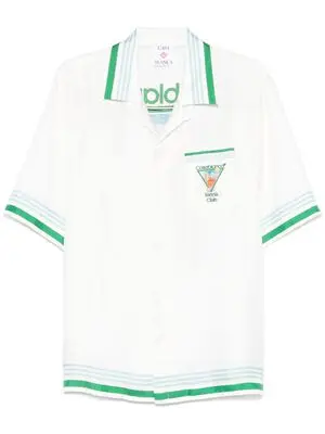Casablanca Printed Bowling Shirt - White