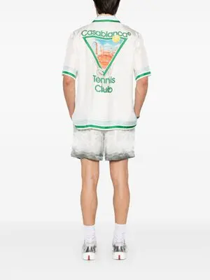 Casablanca Printed Bowling Shirt - White