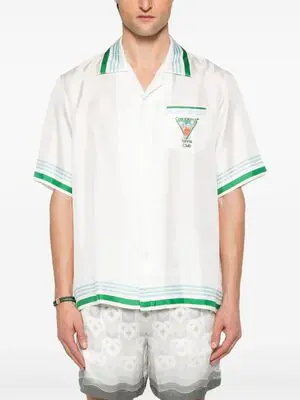 Casablanca Printed Bowling Shirt - White