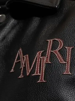 Amiri Logo-patch Leather Jacket