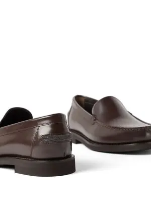Brunello Cucinelli Leather Loafers - Brown