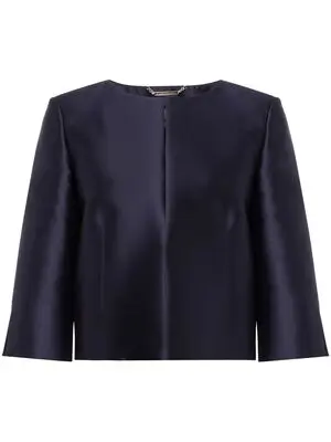 Alberta Ferretti Satin Jacket - Blue