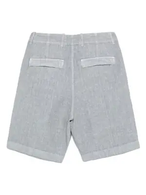 Eleventy Pocketed Linen Shorts - Grey