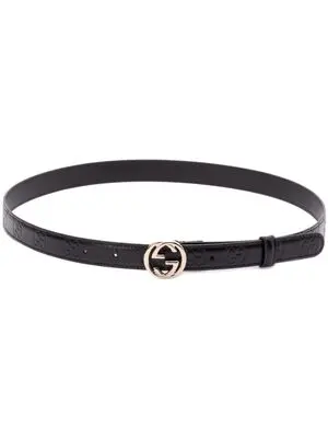 Gucci Interlocking G-buckle Belt - Black
