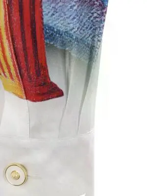 Casablanca Midnight Acropolis Silk Shirt - Blue