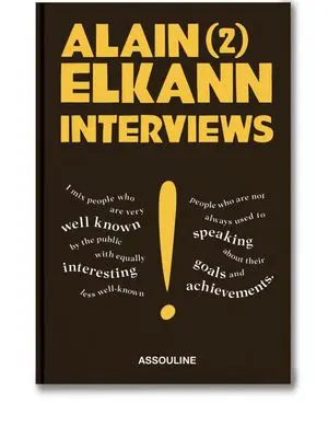 Assouline Alain Elkann Interviews, Vol. 2 Hardcover Book - Brown