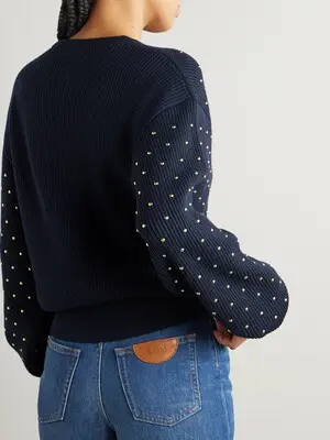 Chloé Studded Ribbed Sweater
