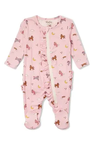HATLEY Ponies Ruffle Footie - Marys Rose