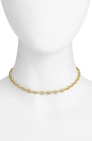 VIDAKUSH Sparkle Mariner Chain Choker - Gold