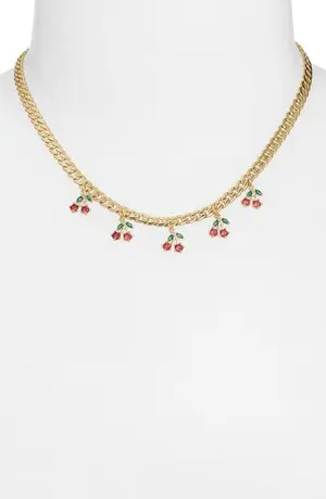 VIDAKUSH Cherry Pie Curb Chain Necklace