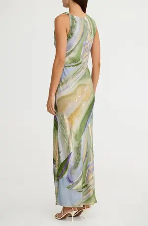 Significant Other Bianca Marble Print Slipdress